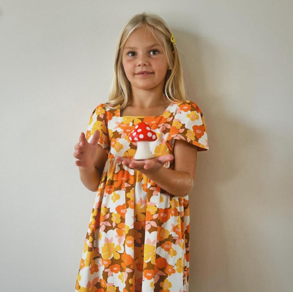 Retro Boho Short Sleeve Girls Dress – Strawberry Jam Kids