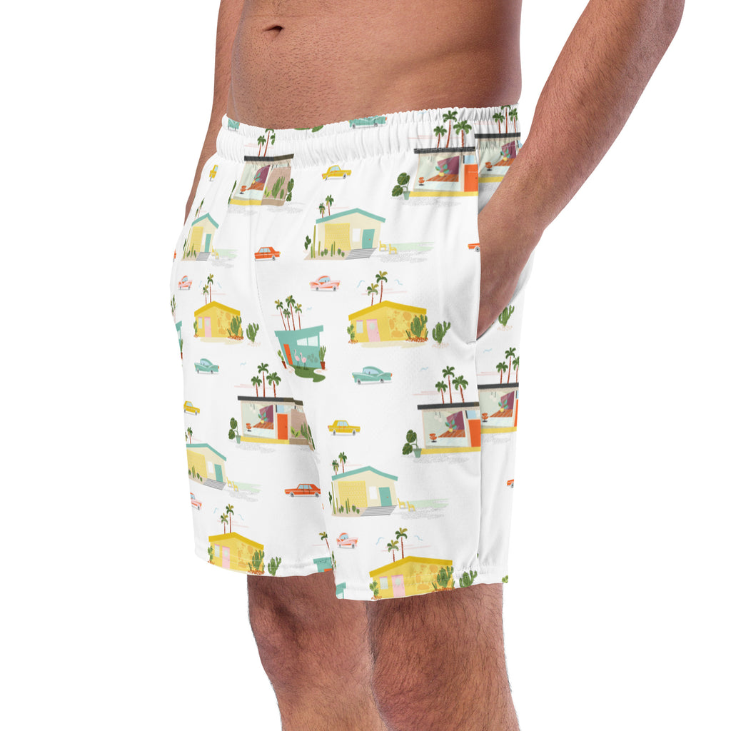Mid Century Summer Print Men's Swim Trunks – Strawberry Jam Kids